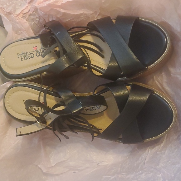 southern fried chics | Shoes | Yeet Nwot Southern Fried Chics Fringe ...